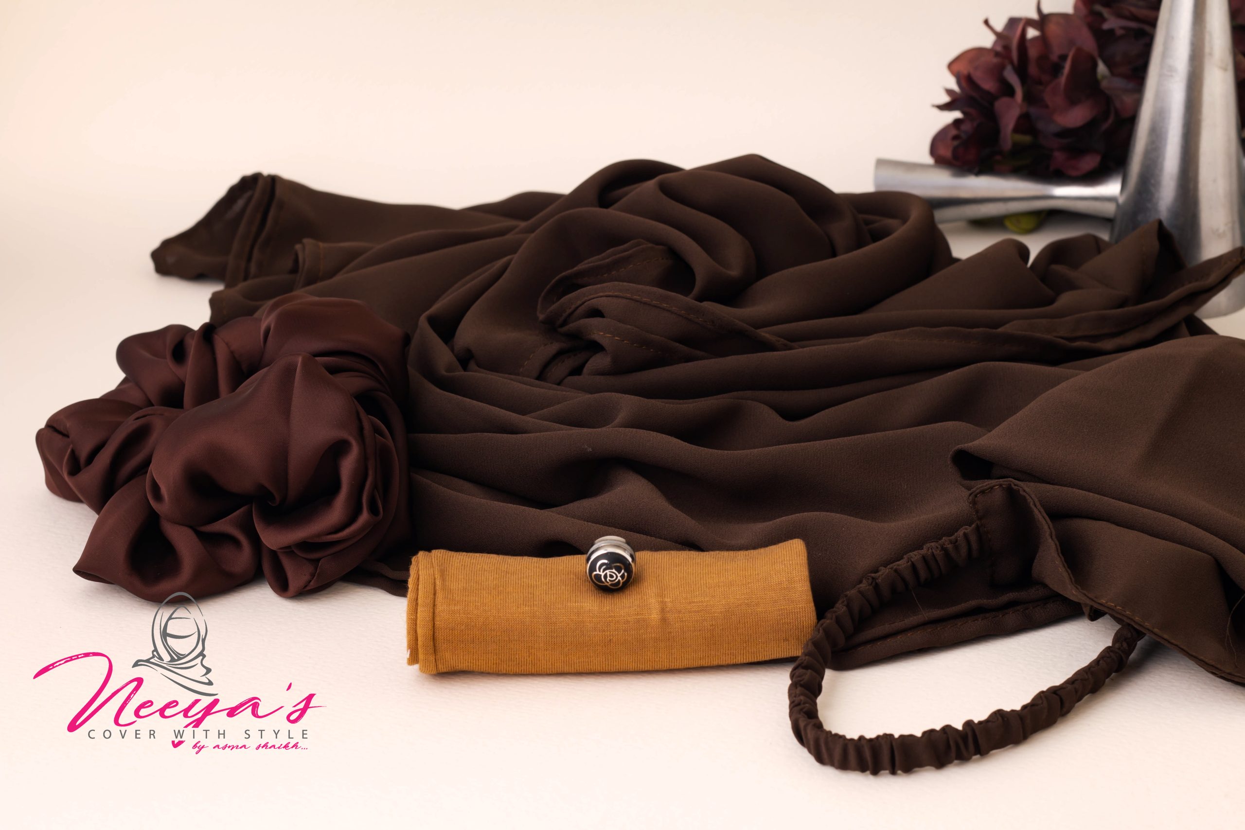 Hijab And Niqab Brown Neeyas