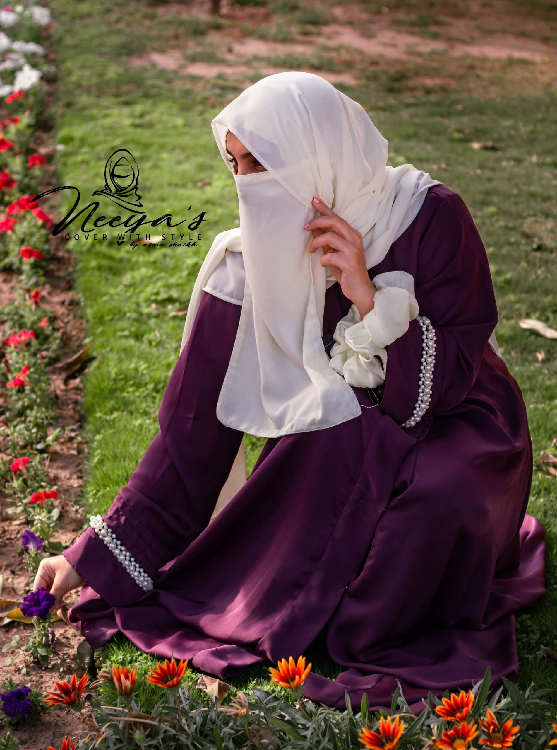 Hijab And Niqab Creamy White Neeyas