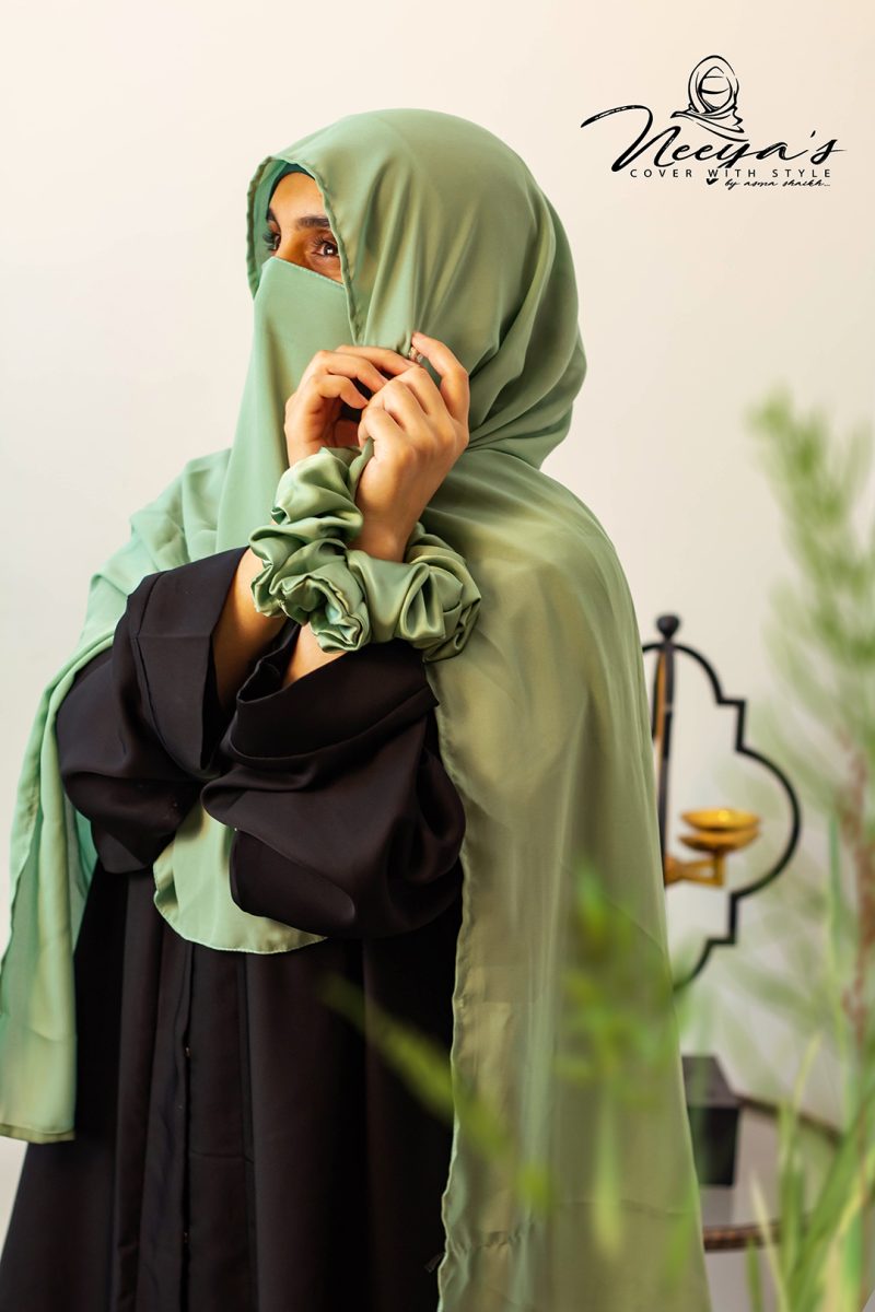 Hijab and Niqab (Sea Green) - Neeya's
